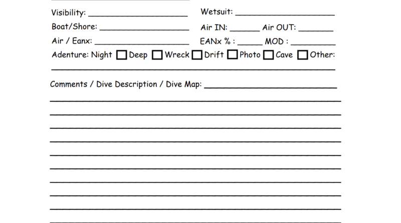 Create Your Dive LogBook - PADI & Scuba Diving Tests